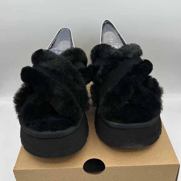 UGG | Shoes | Ugg Disco Cross Genuine Shearling Slide Sandals Slippers ...